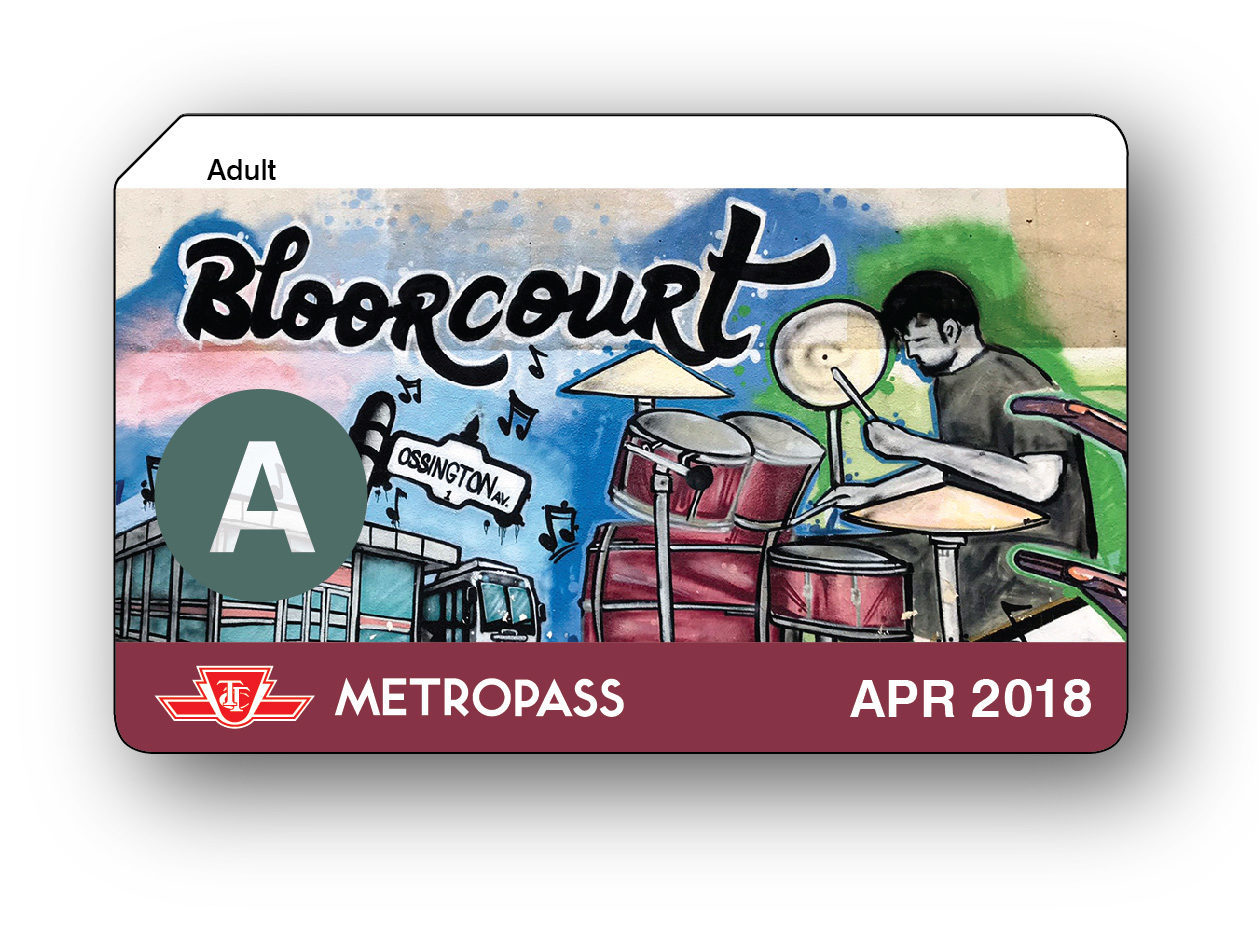 ‘Iconic’ Bloordale mural graces April TTC Metropass – TABIA
